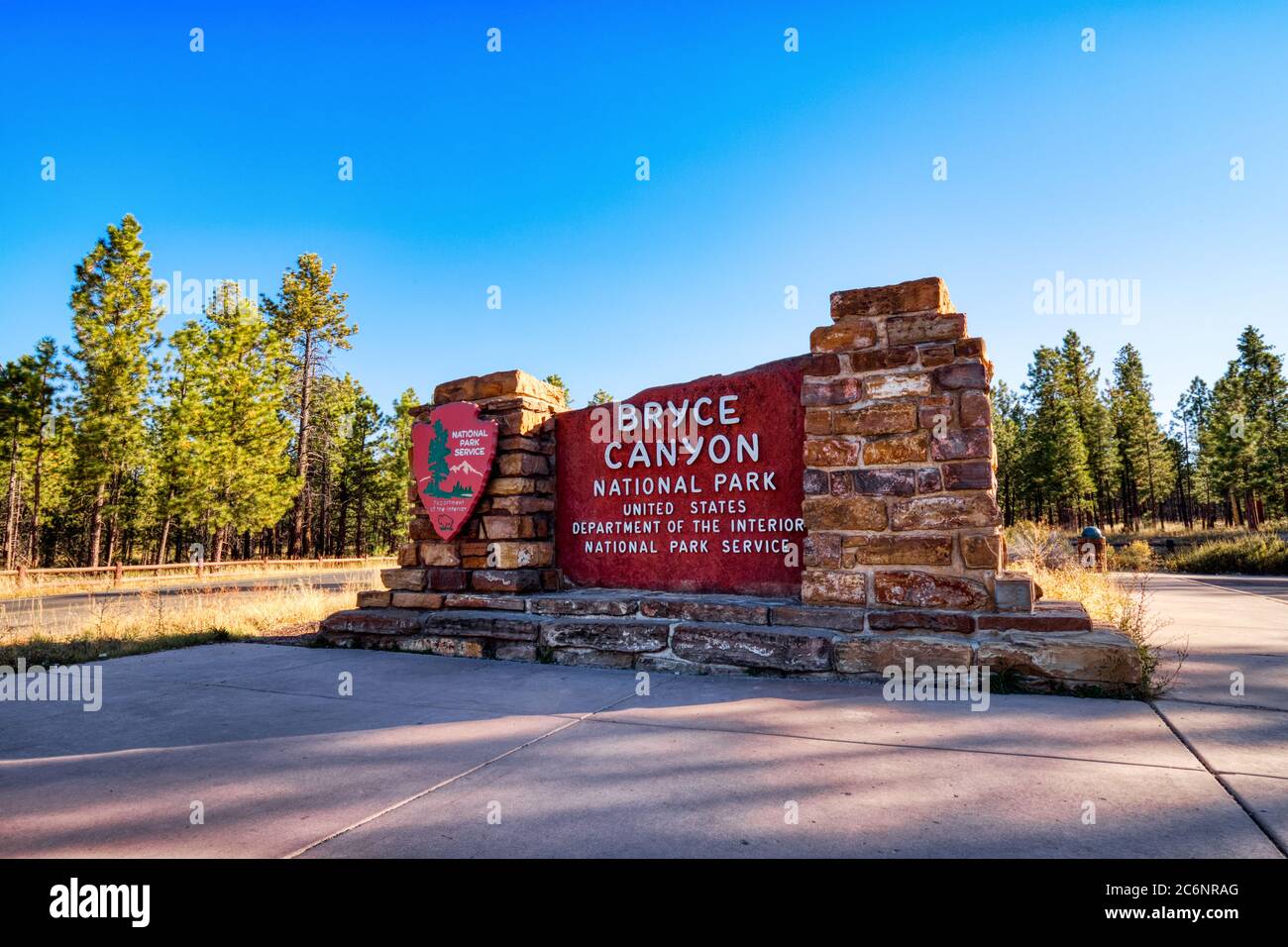 Bryce Canyon National Park Entry Sign, Utah, USA Stock Photo - Alamy