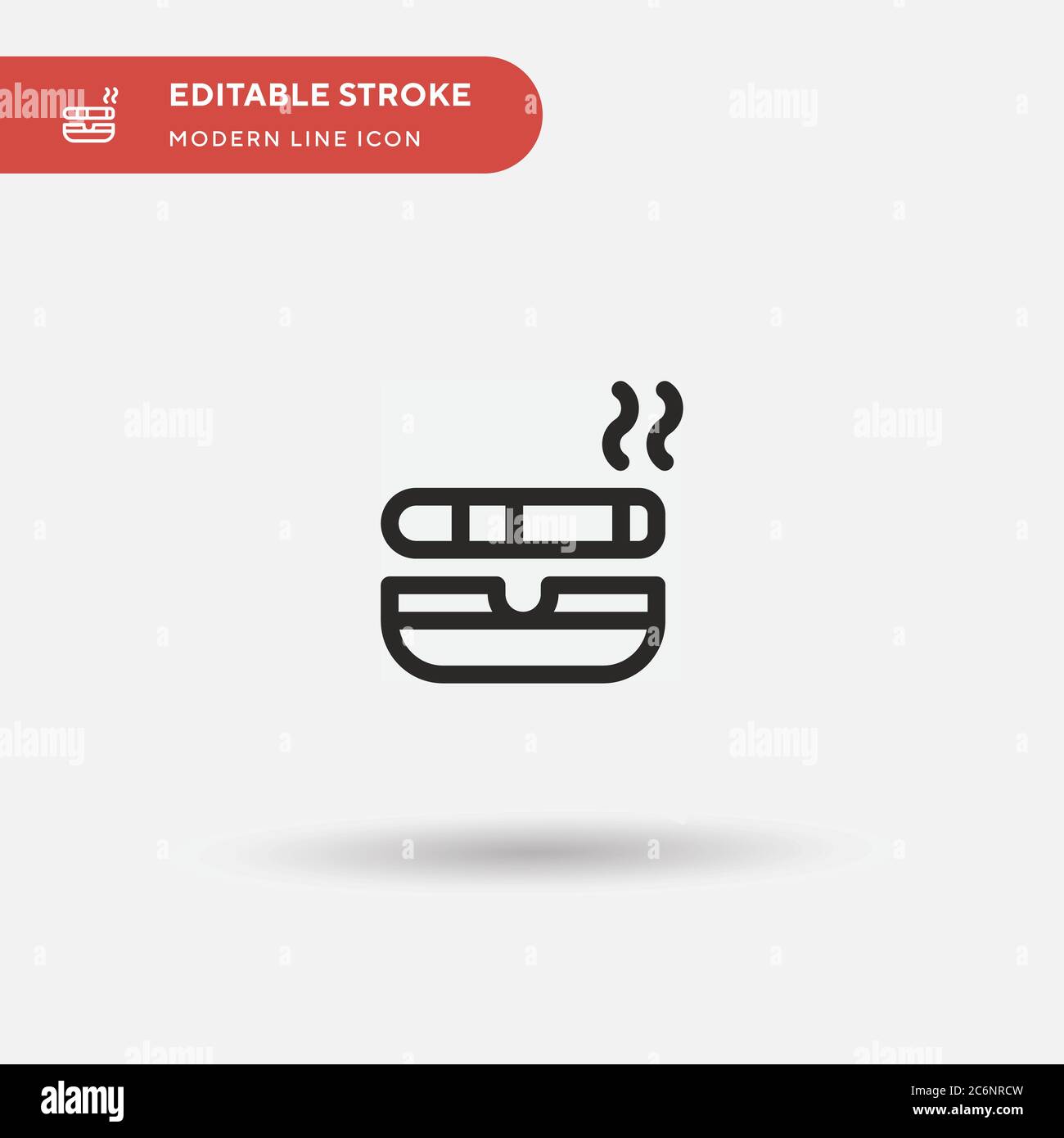 Ashtray Simple vector icon. Illustration symbol design template for web ...