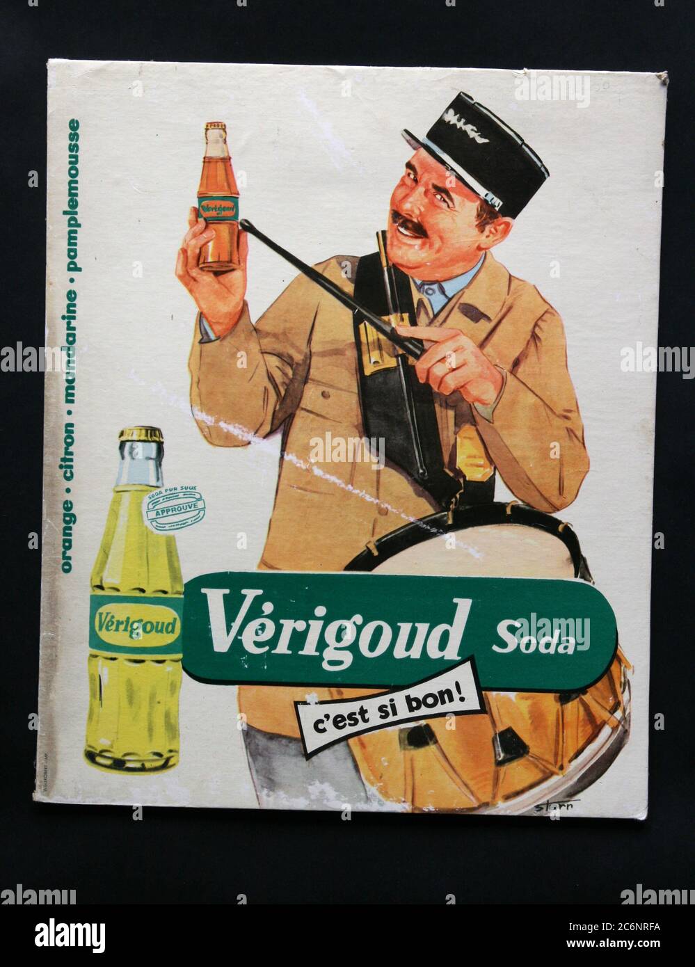 grand carton Verigoud soda vers 1960 garde champetre Stock Photo - Alamy