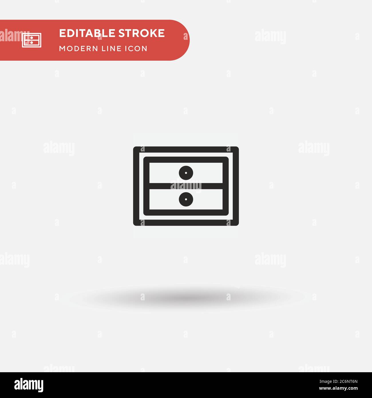Drawers Simple vector icon. Illustration symbol design template for web ...