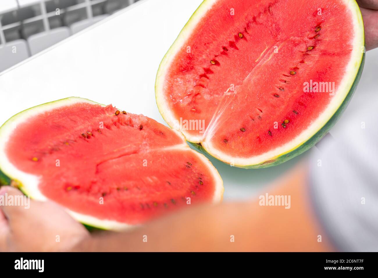 Watermelon 2 piece hi-res stock photography and images - Alamy