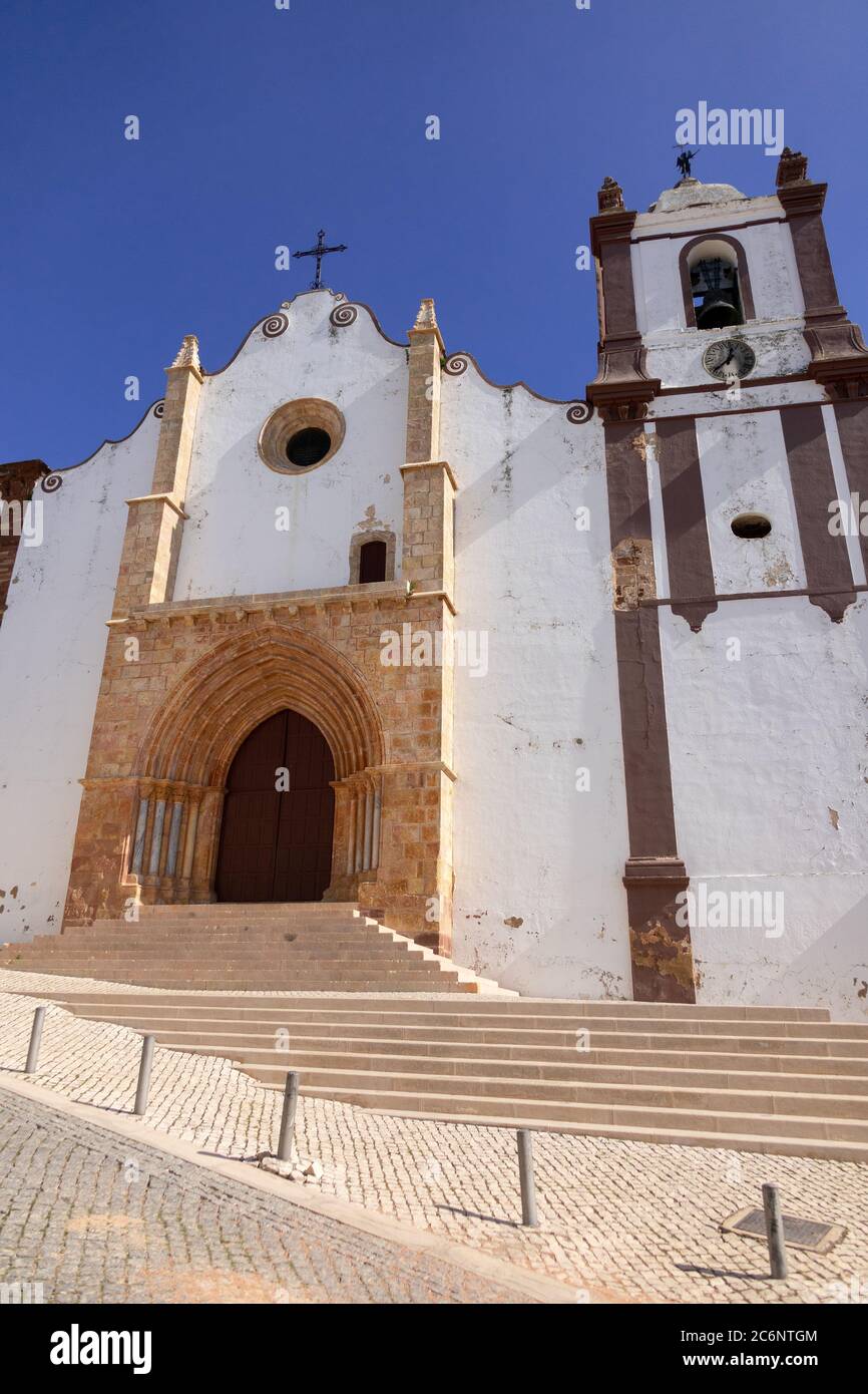 The Silves Cathedral Front Facade And Entrance Door Built Over A ...