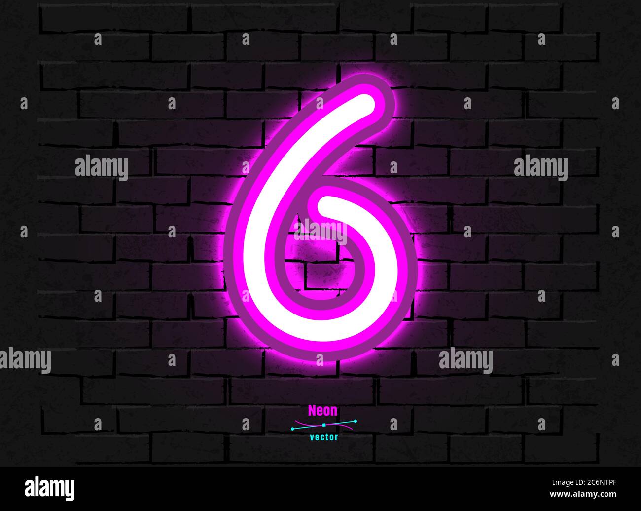 Vector Neon Digit Stock Vector Image & Art - Alamy