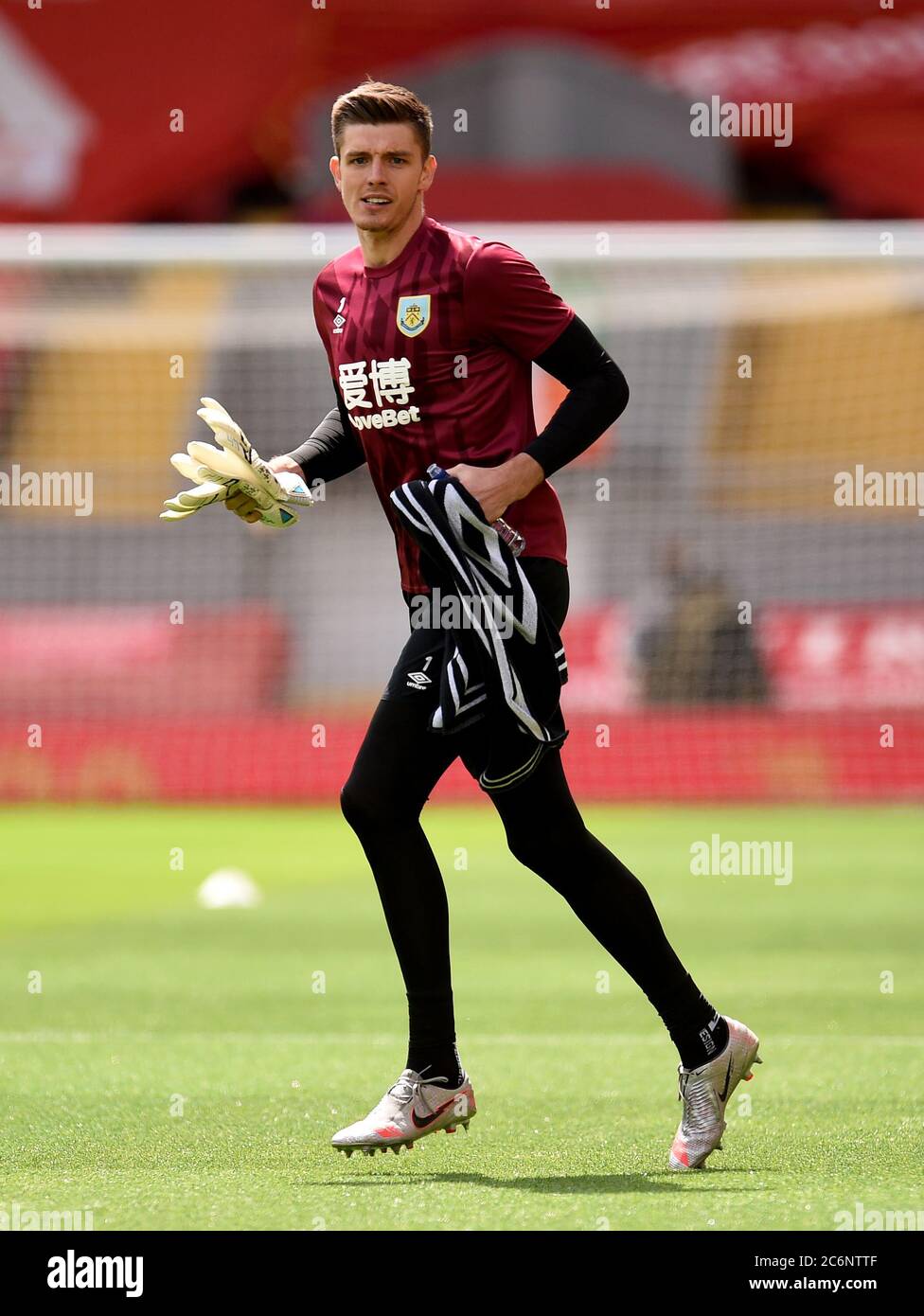 Burnley's goalkeeper Nick Pope ahead of the Premier League match at ...
