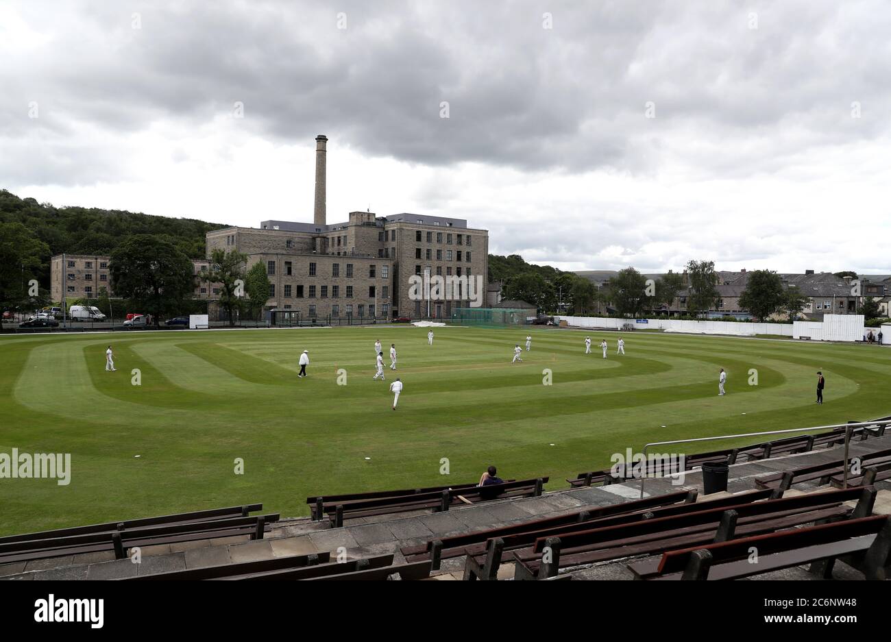 Rawtenstall Third teams Simon Entwistle hits out from the bowling of ...