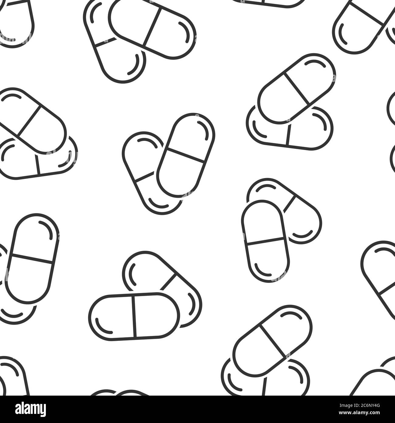Pill capsule icon in flat style. Drugs vector illustration on white ...