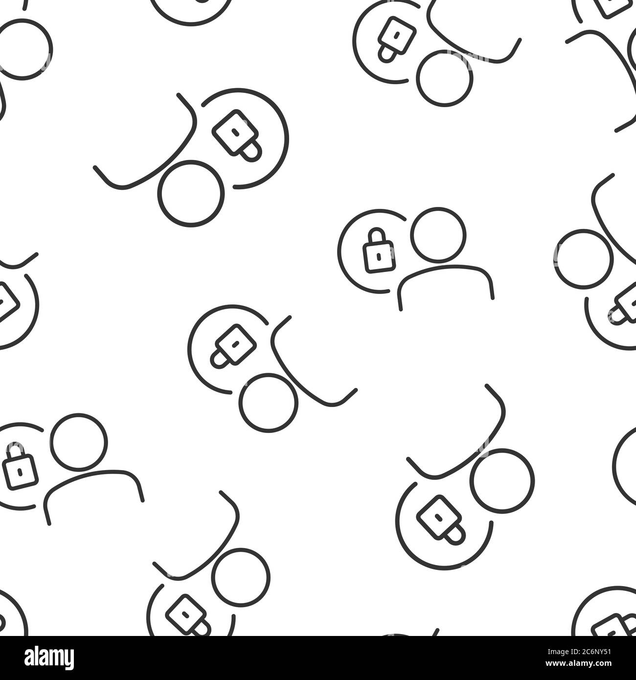 Login icon in flat style. People secure access vector illustration on ...