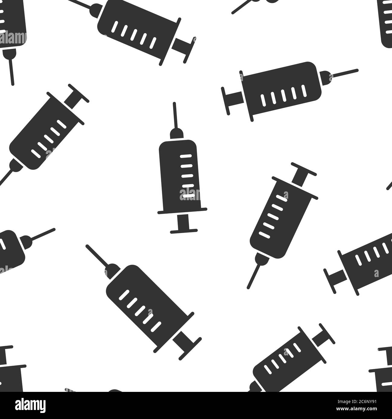 Syringe icon in flat style. Inject needle vector illustration on white ...