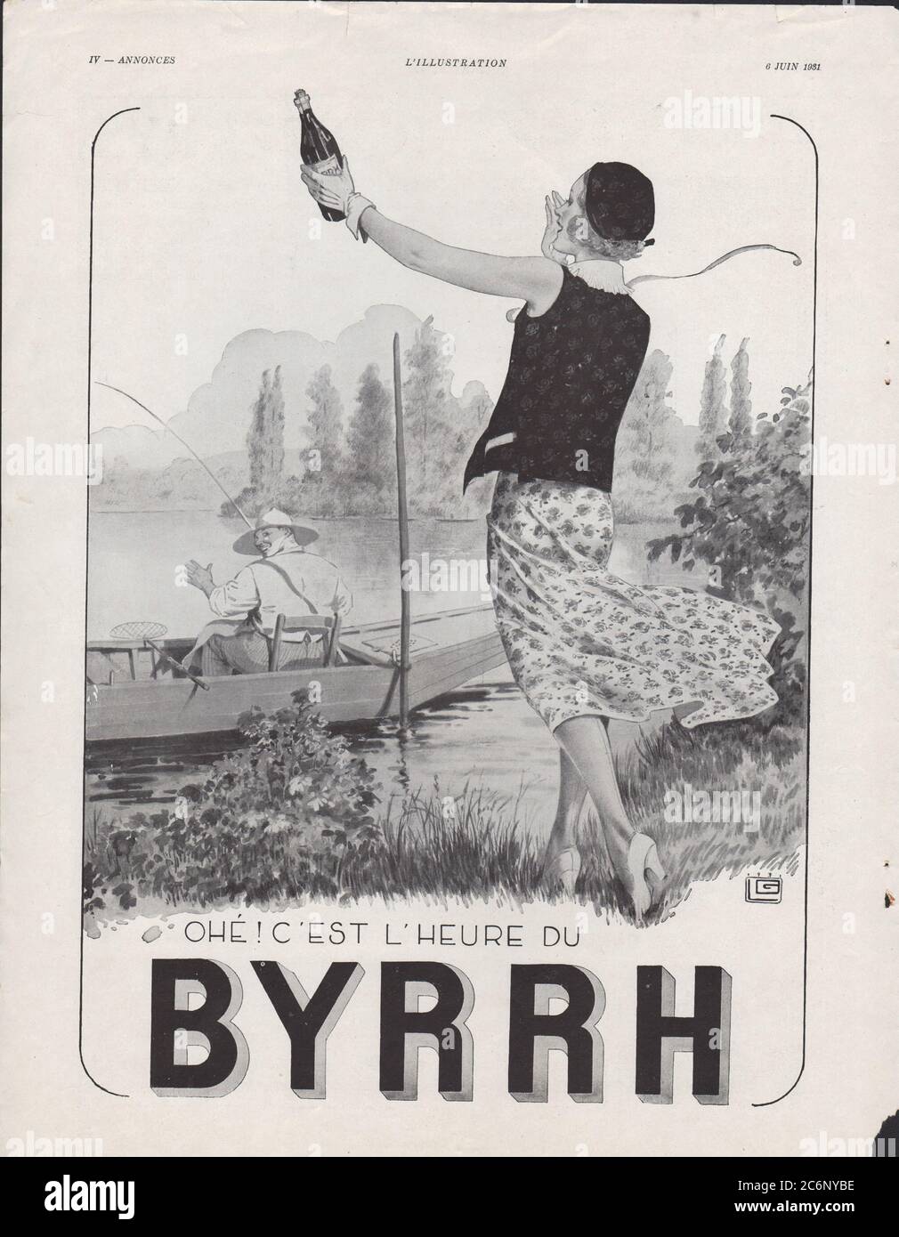 Publicite aperitif Byrrh 1931 Stock Photo - Alamy