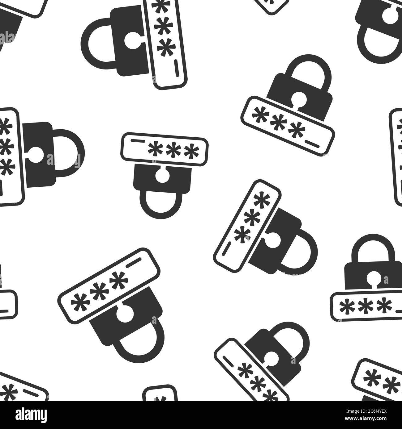 Login icon in flat style. Password access vector illustration on white ...