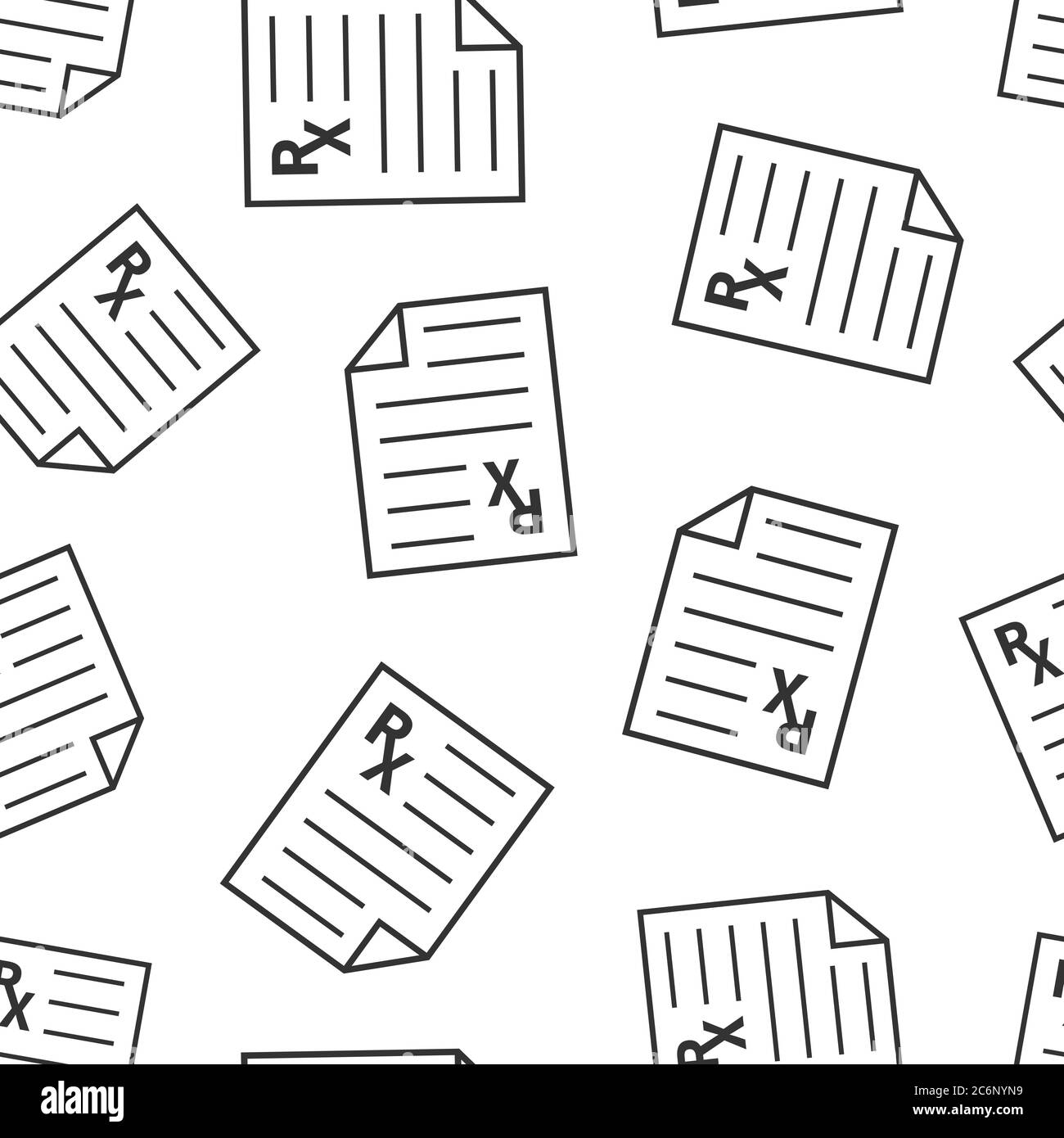 Prescription icon in flat style. Rx document vector illustration on ...
