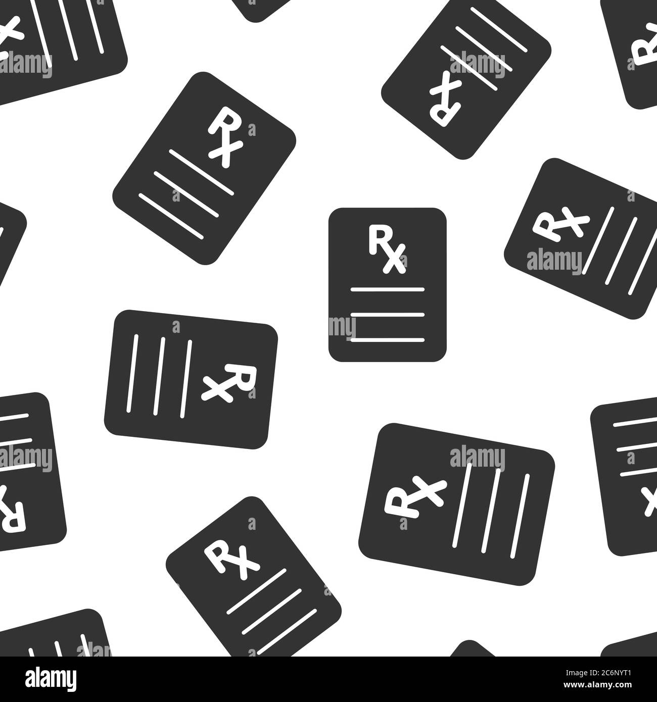 Prescription icon in flat style. Rx document vector illustration on ...