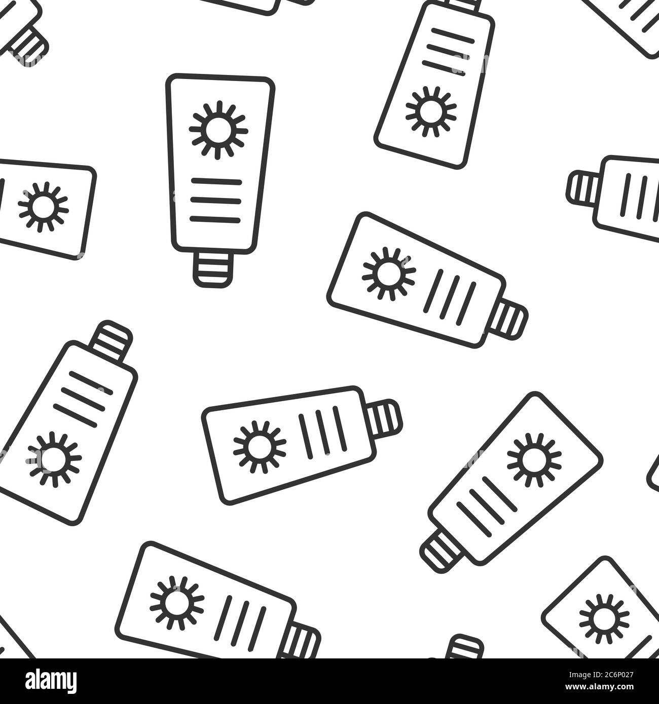 Sun protection icon in flat style. Sunblock cream vector illustration ...