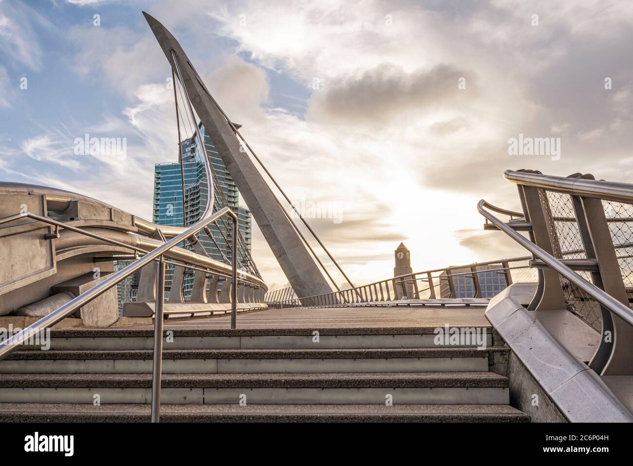 Steps and pedestrian bridge hi-res stock photography and images - Alamy