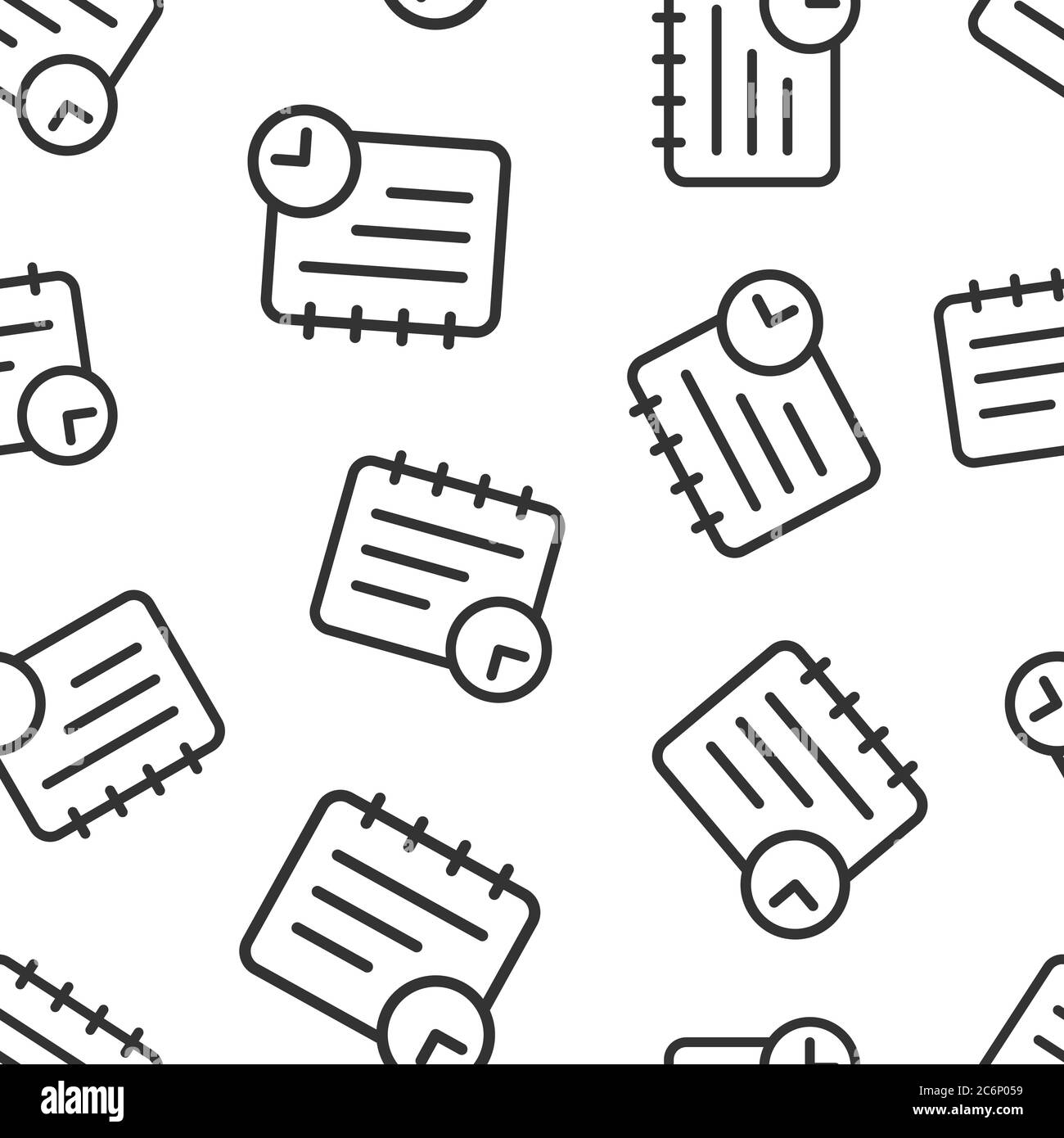 Calendar icon in flat style. Agenda vector illustration on white ...