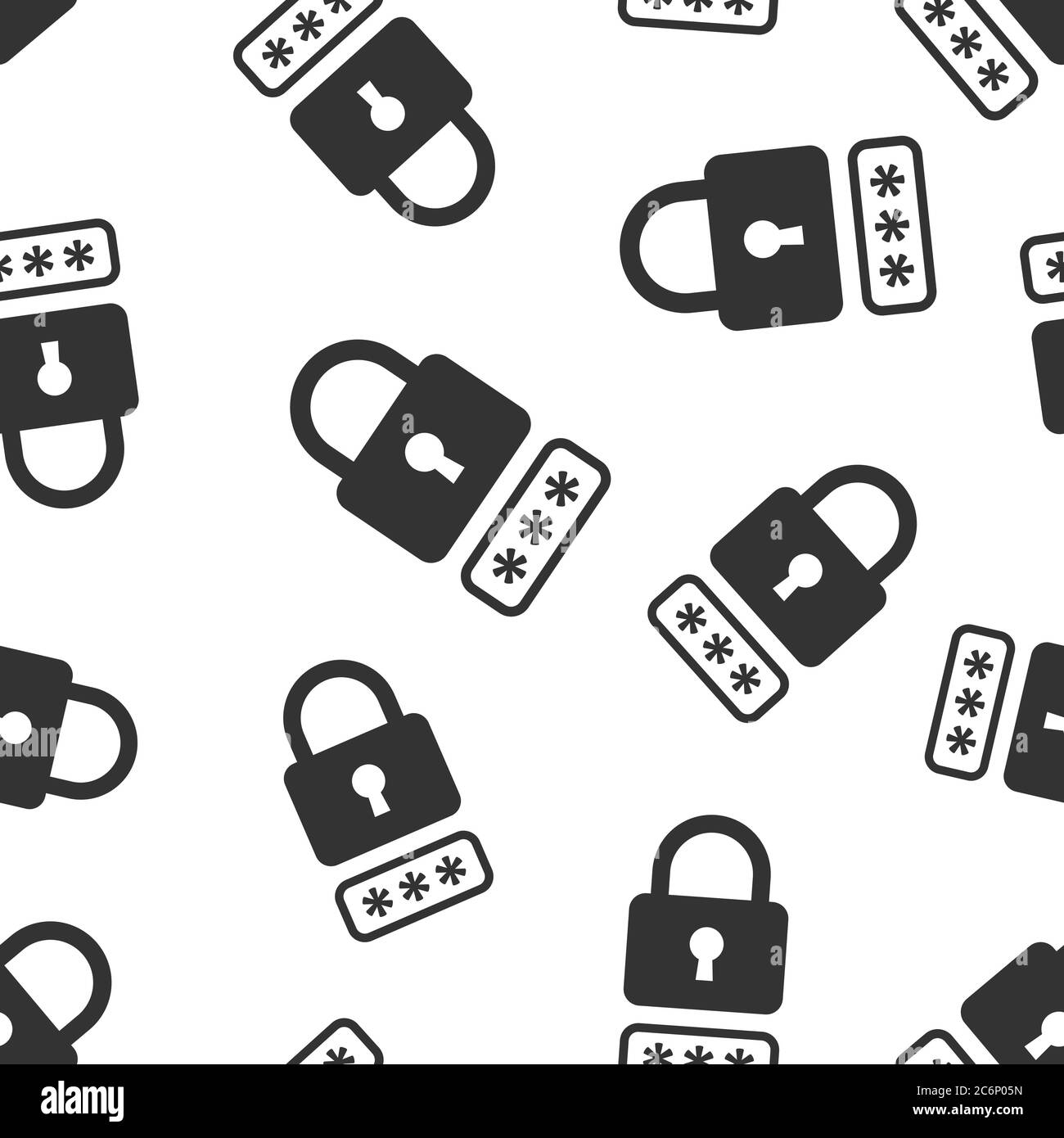 Login icon in flat style. Password access vector illustration on white ...