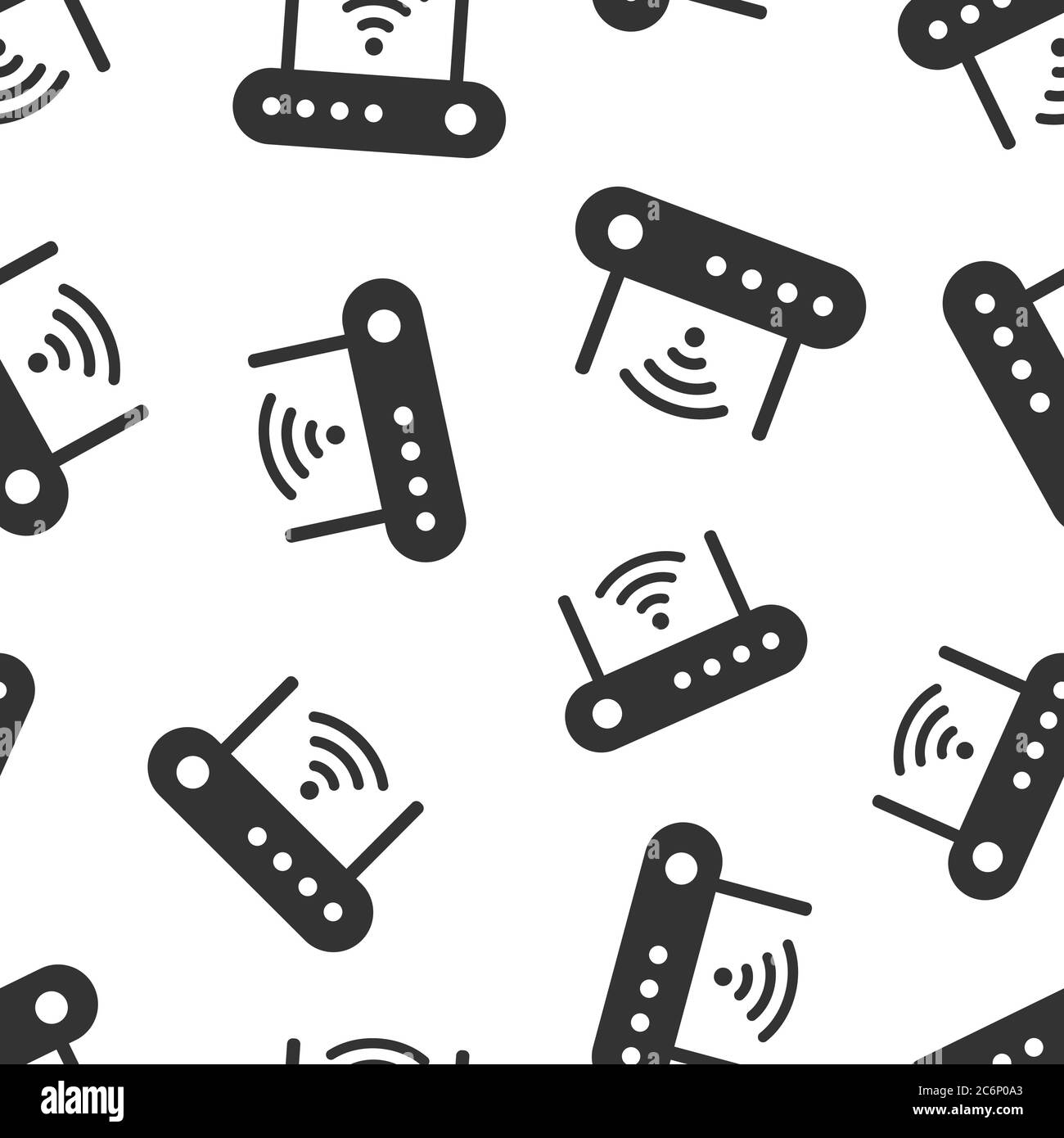 Wifi router icon in flat style. Broadband vector illustration on white ...