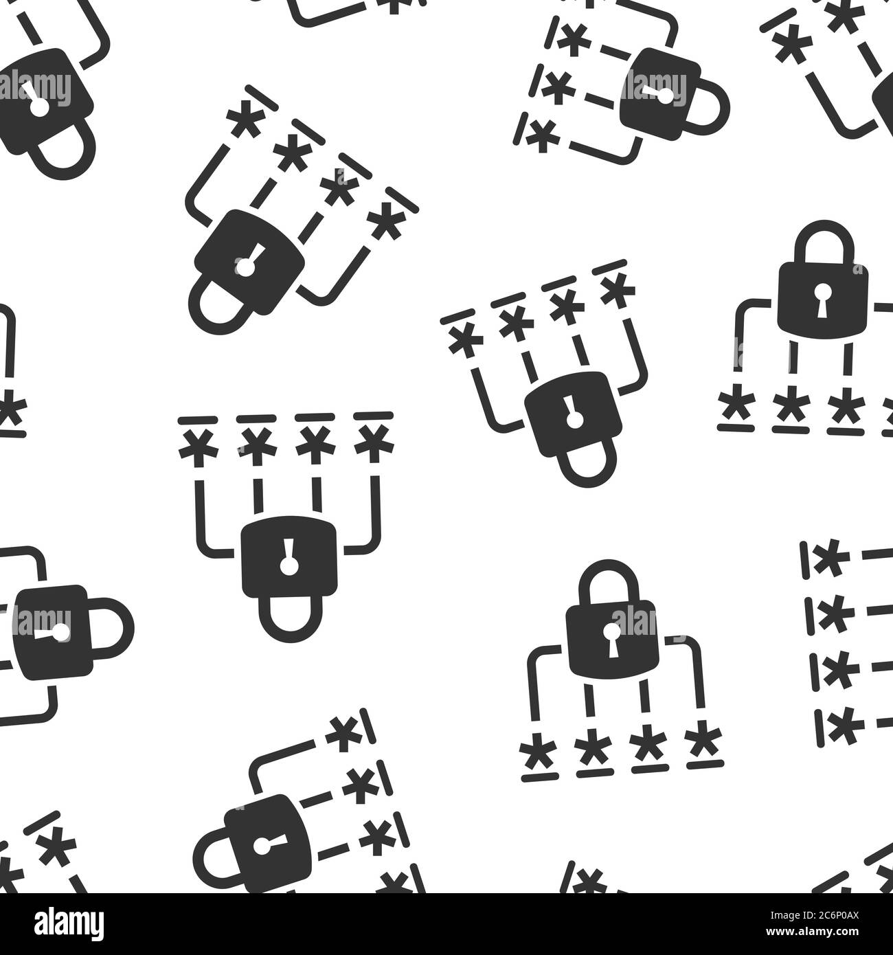 Login icon in flat style. Password access vector illustration on white ...