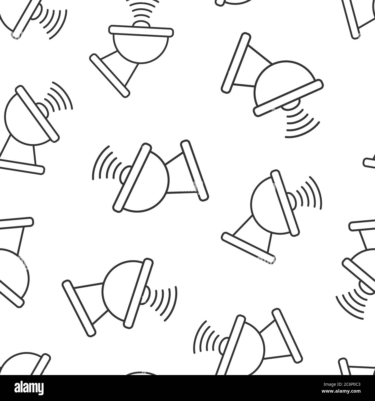 Satellite antenna tower icon in flat style. Broadcasting vector ...