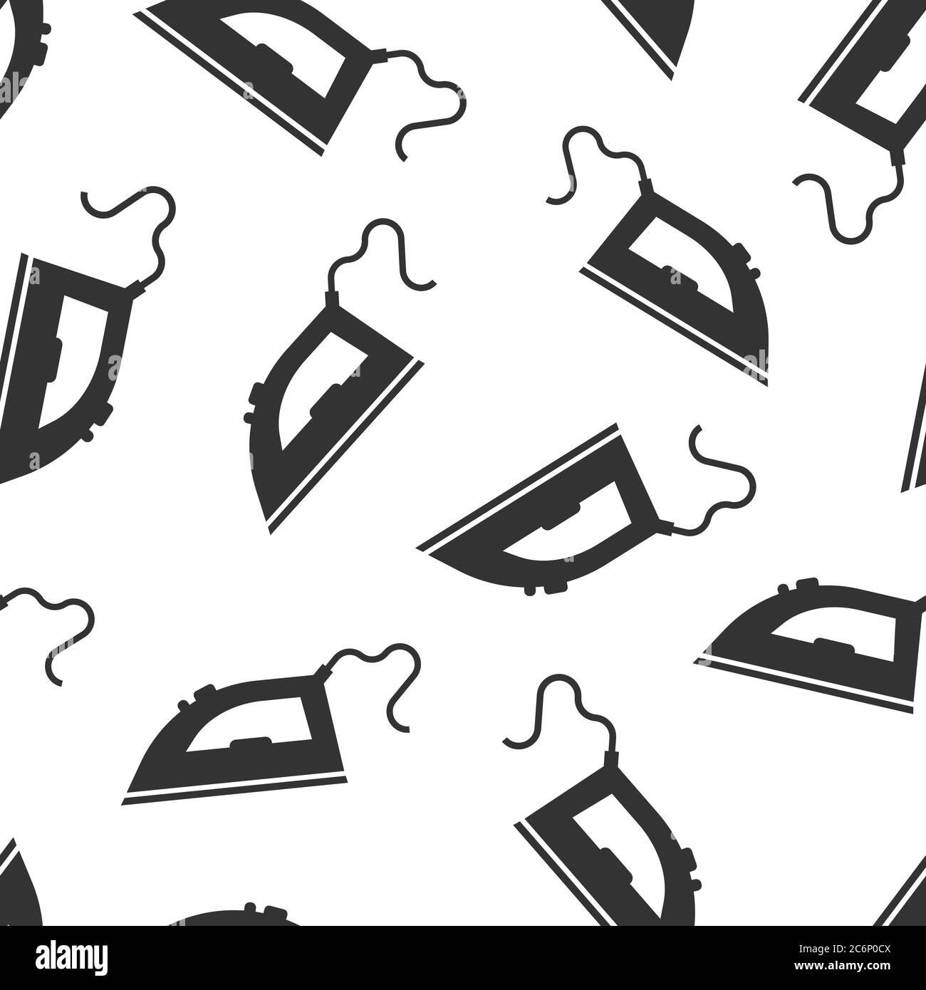 Iron icon in flat style. Laundry equipment vector illustration on white ...