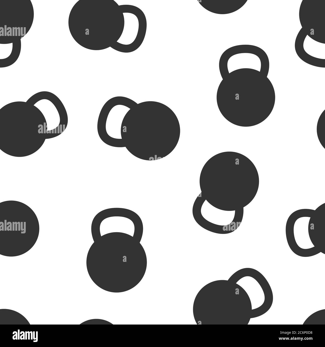 Kettlebell icon in flat style. Barbell sport equipment vector ...