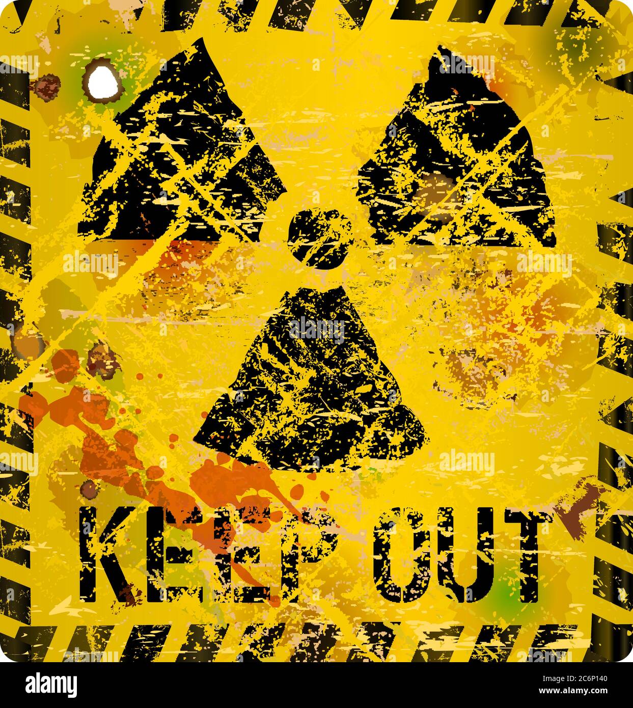 Radiation warning sign, vector illustration Stock Vector Image & Art ...