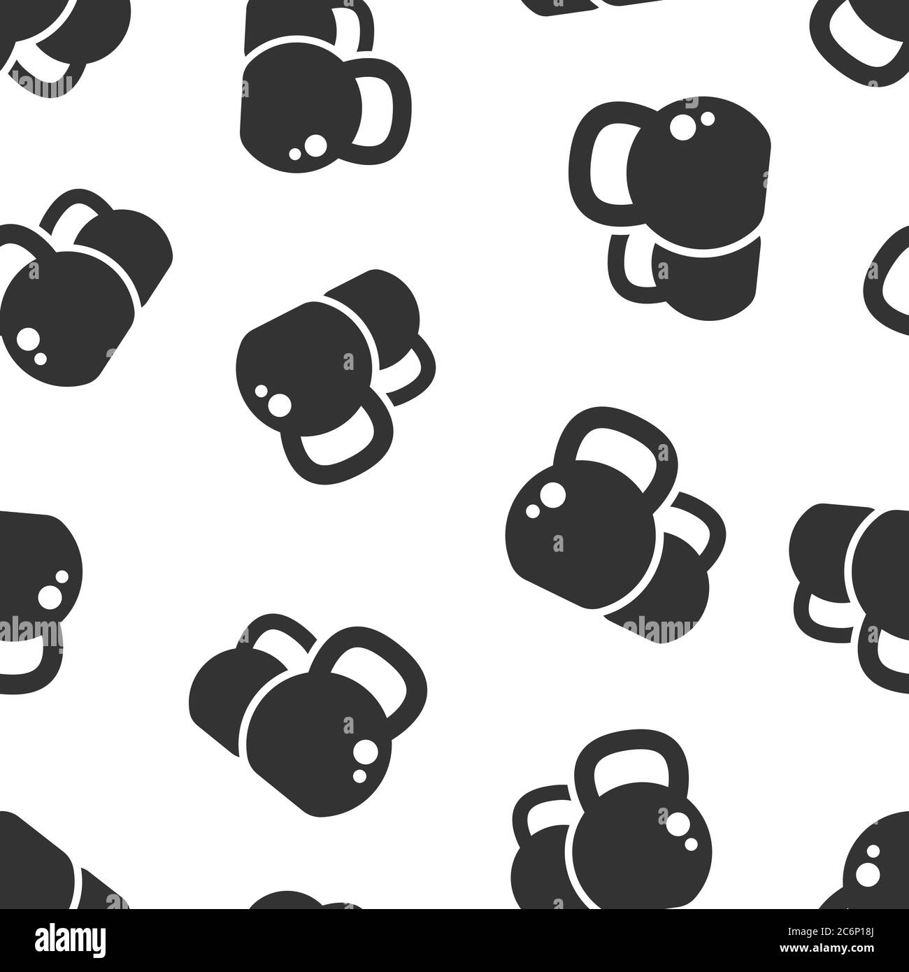 Kettlebell icon in flat style. Barbell sport equipment vector ...