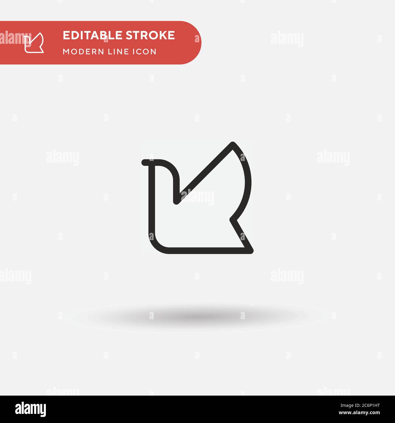 Dove Simple vector icon. Illustration symbol design template for web ...