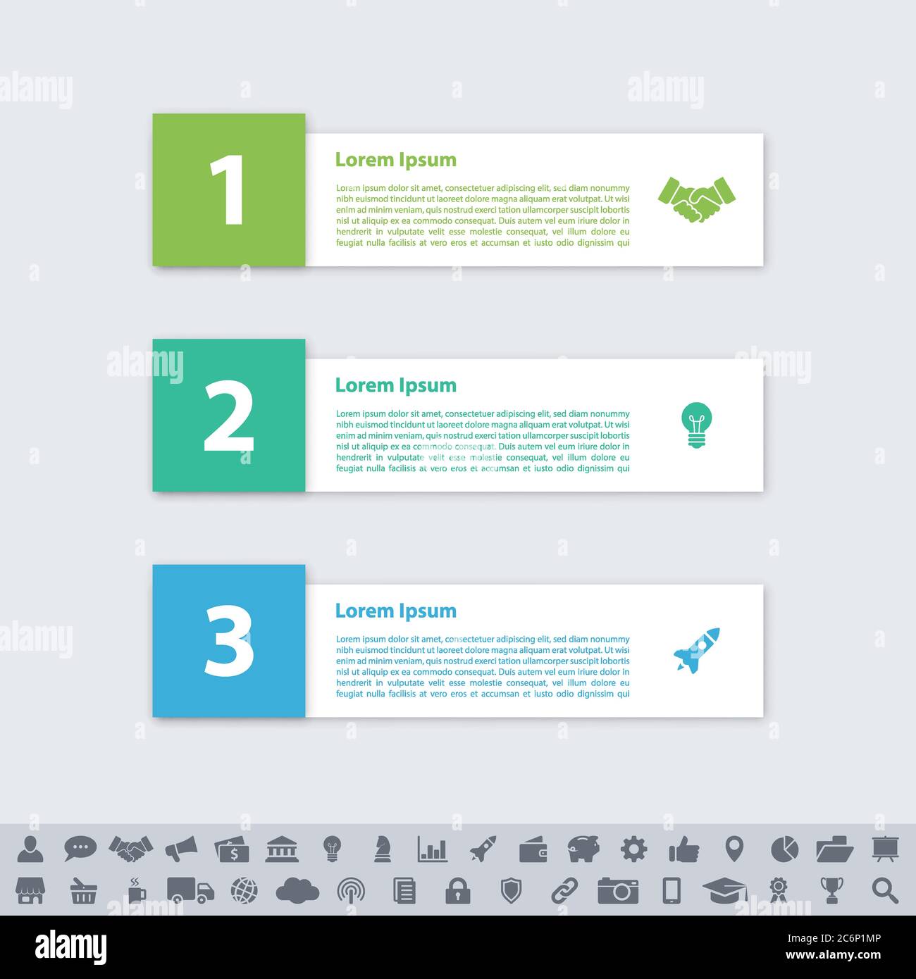 Infographic design business concept vector illustration with 3 steps or ...