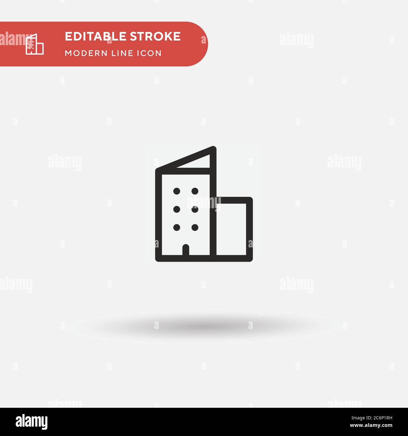 Building Simple vector icon. Illustration symbol design template for ...