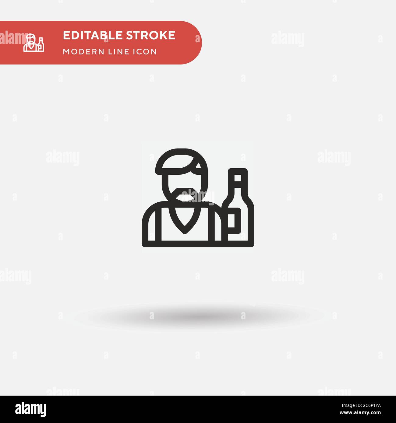 Barman Simple vector icon. Illustration symbol design template for web ...