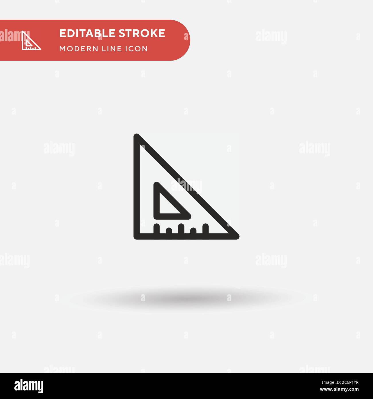 Ruler Simple vector icon. Illustration symbol design template for web ...