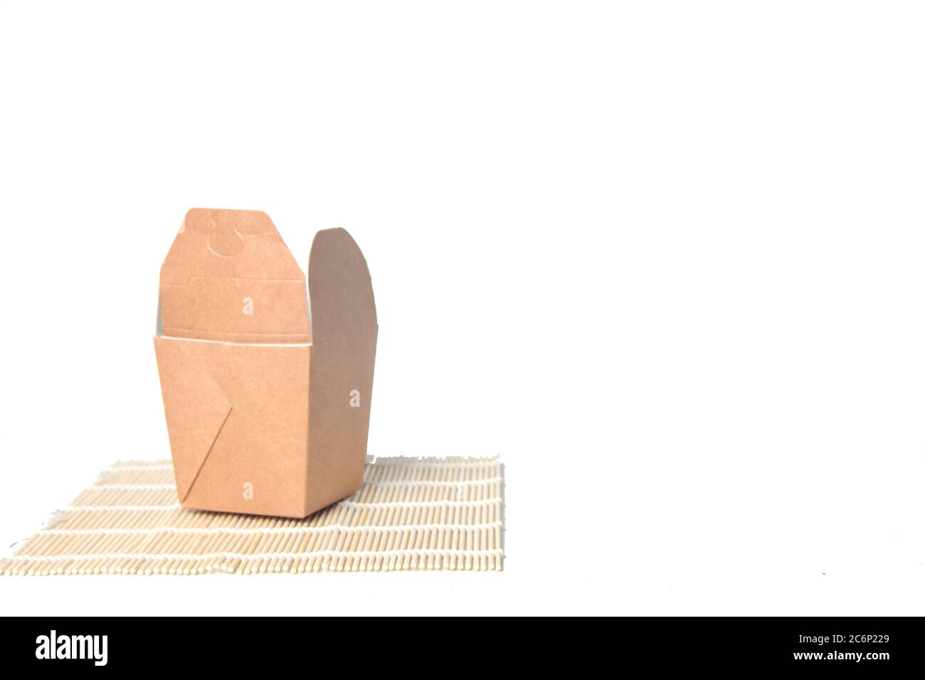 wok box on isolated on a mat isolated on white background. Image ...