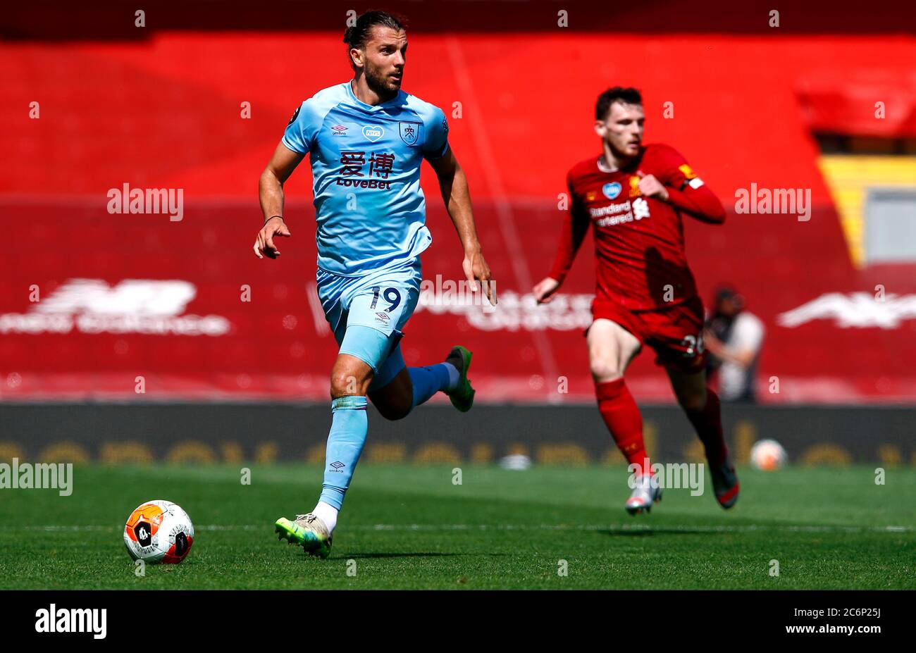 Burnley's Jay Rodriguez in action during the Premier League match at ...