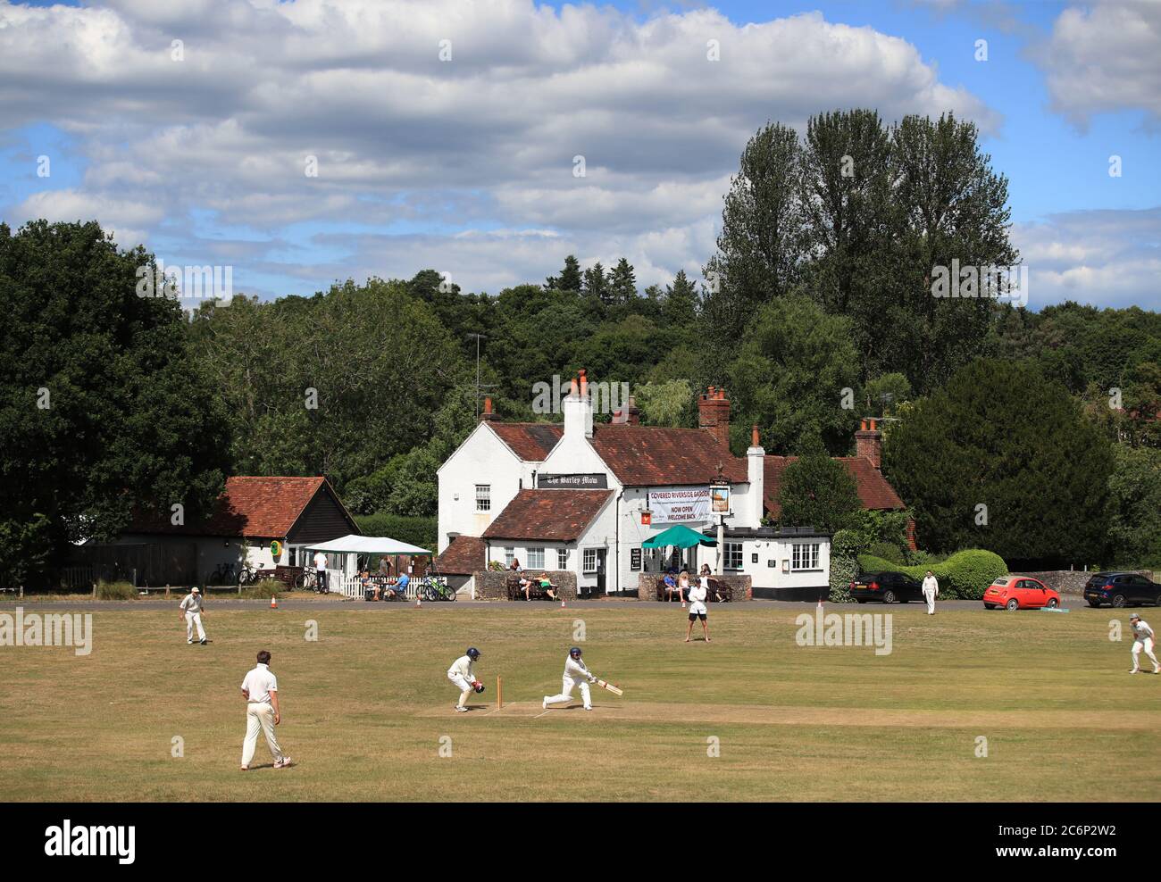 Village Cricket at Tilford Cricket Club, Farnham Stock Photo - Alamy