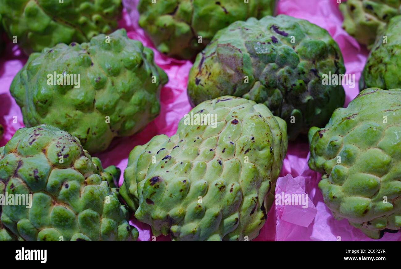 Annona fruit in bulk at a market Stock Photo - Alamy