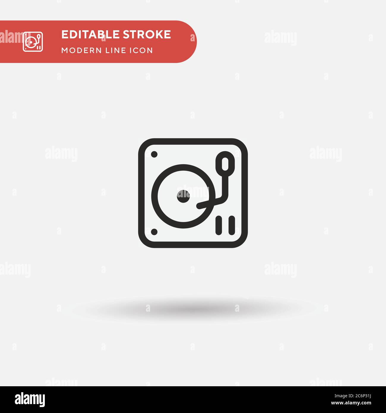 Dj Simple vector icon. Illustration symbol design template for web ...