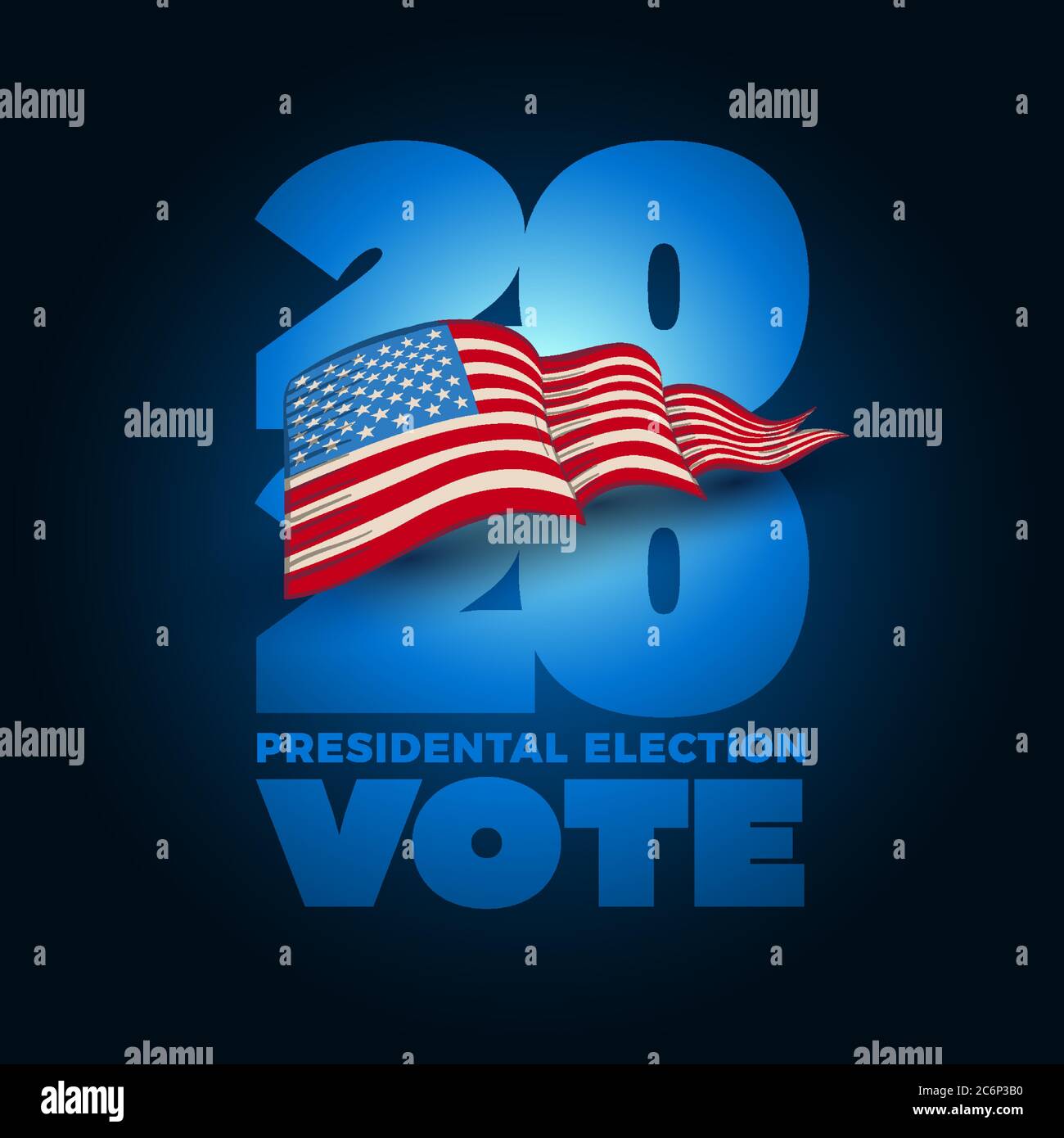 Vote 2020 in USA. Typographic vector design. USA debate of president ...