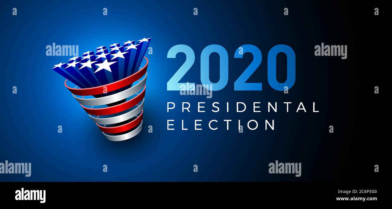Exploding American stars. Vote 2020 in USA. Typographic vector design ...