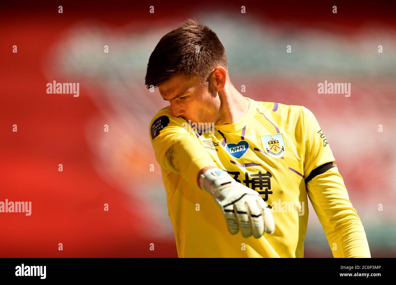 Burnley's goalkeeper Nick Pope during the Premier League match at ...
