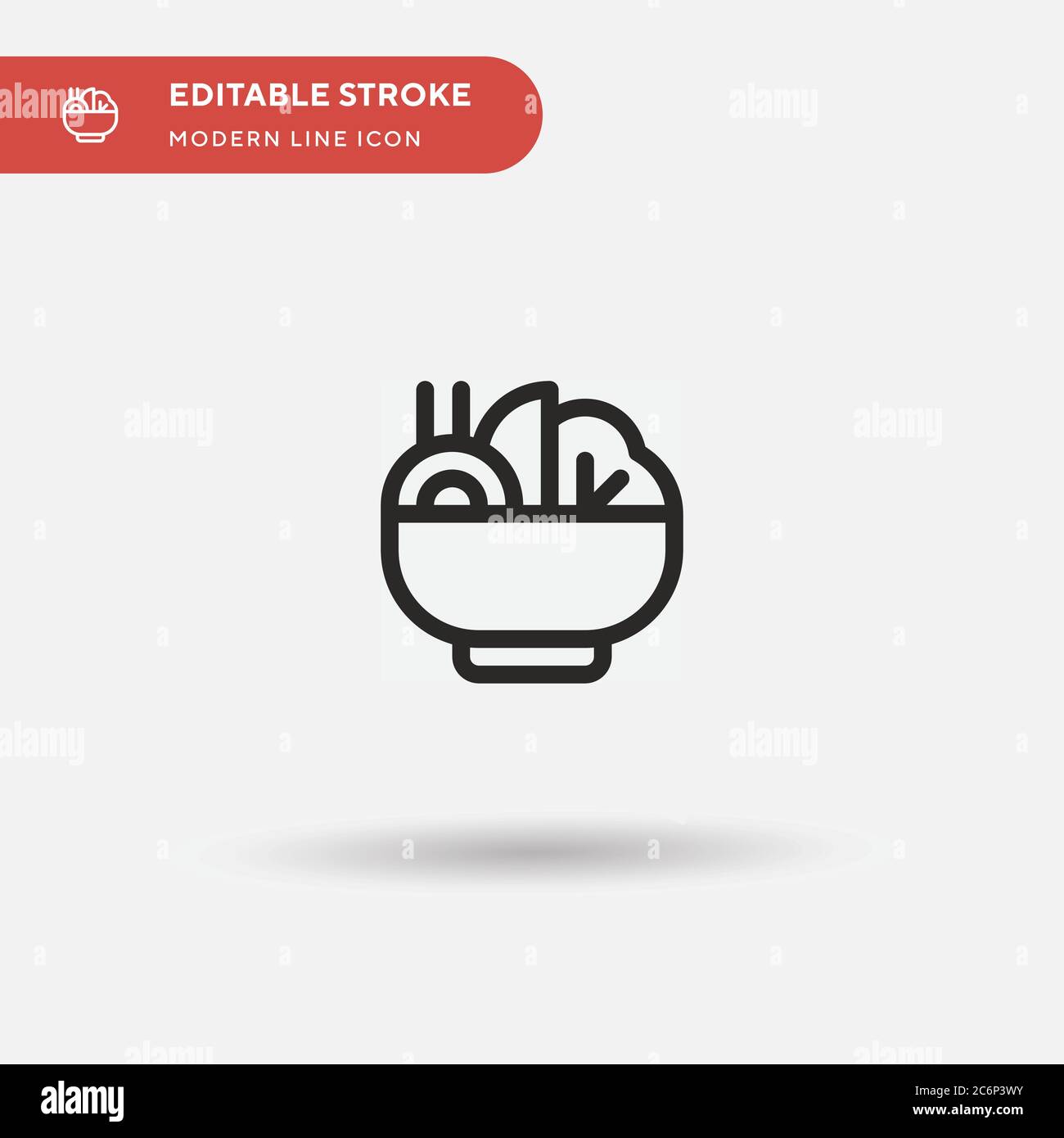 Salad Simple vector icon. Illustration symbol design template for web ...