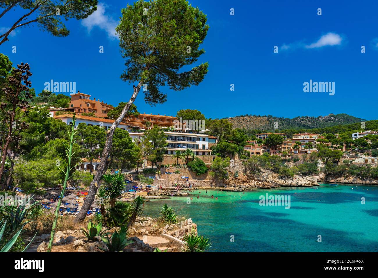Cala Fornells, beautiful beach Mallorca, Mediterranean Sea Spain ...
