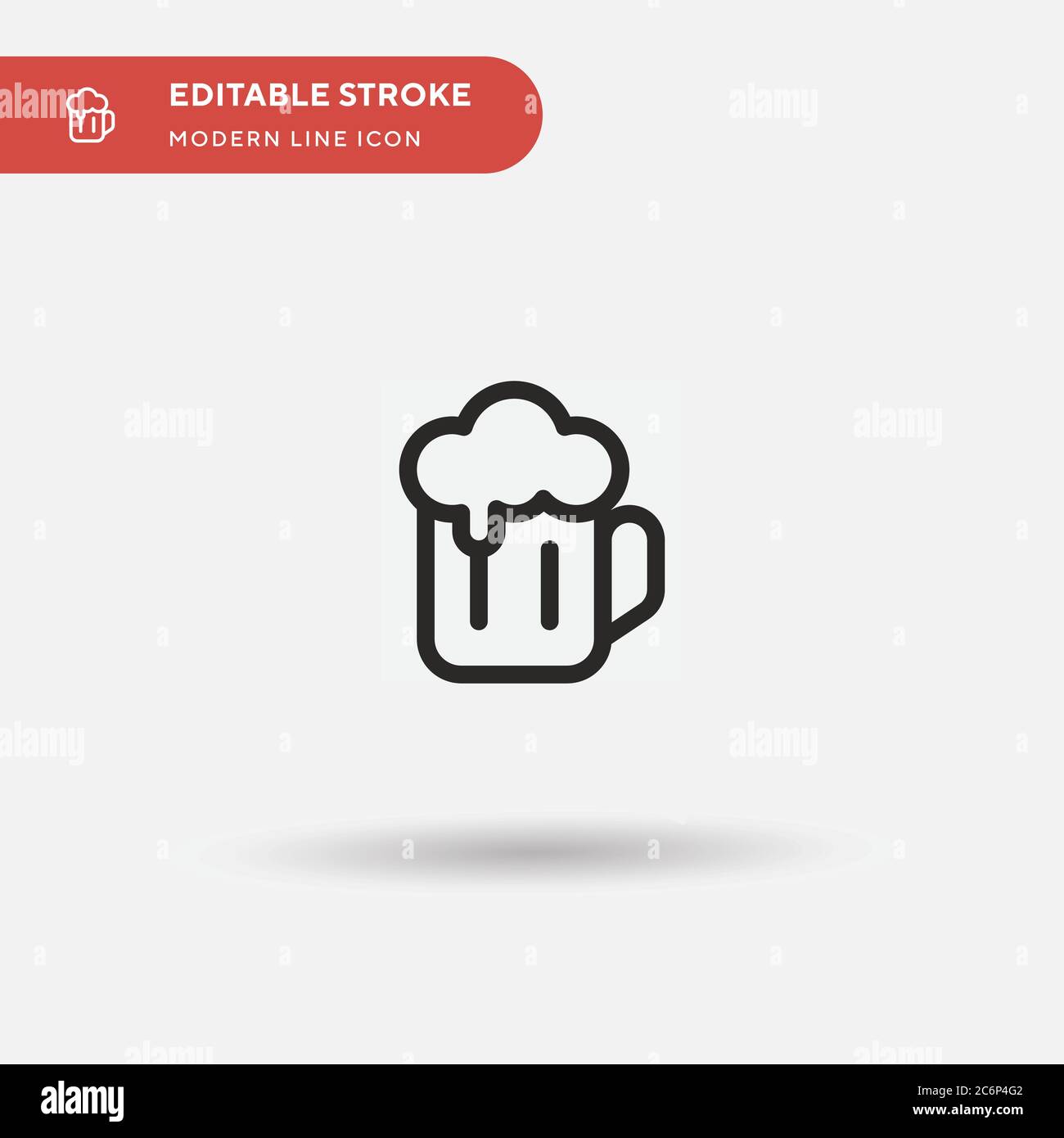 Beer Simple vector icon. Illustration symbol design template for web ...