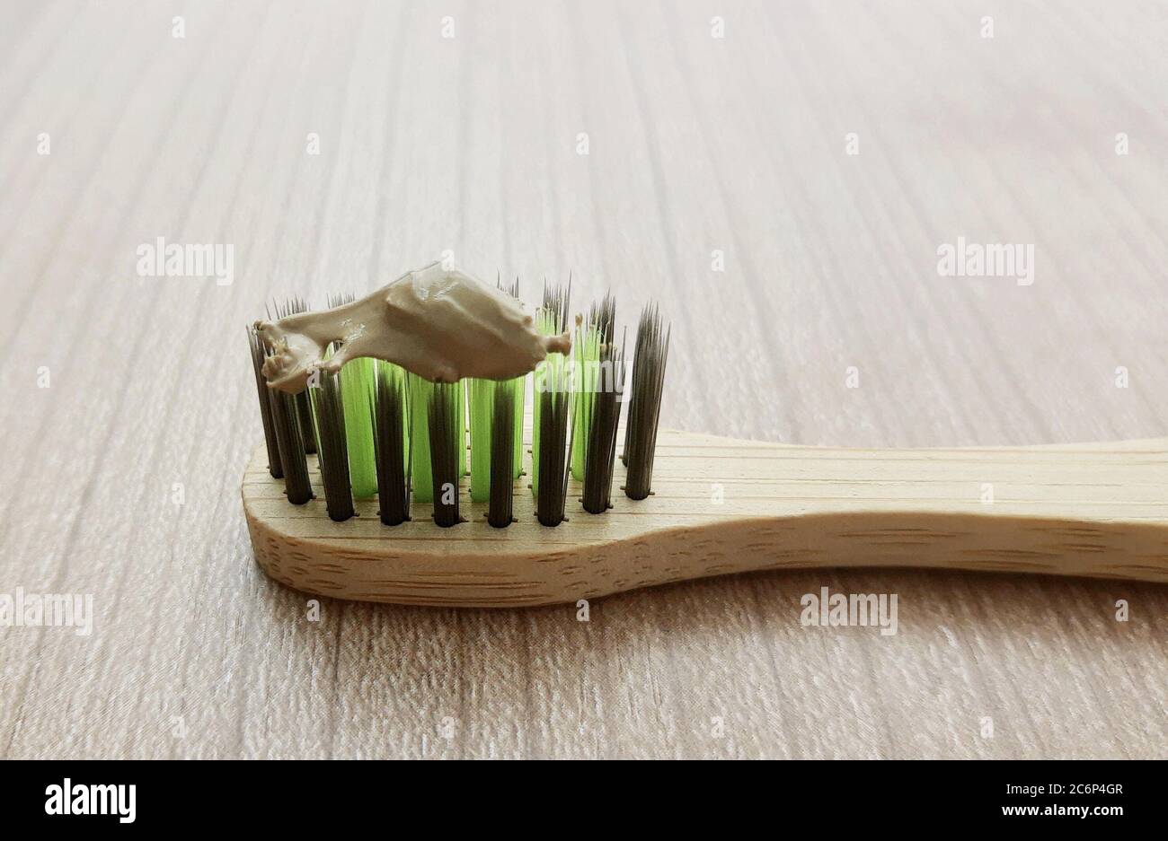 Wooden Bamboo Toothbrushes with Herbal Toothpaste. An Oral Hygiene ...