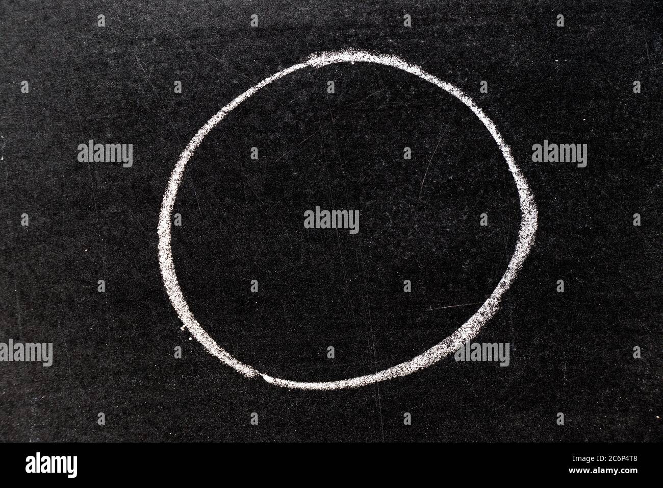 White chalk hand drawing in circle shape on blackboard background Stock ...