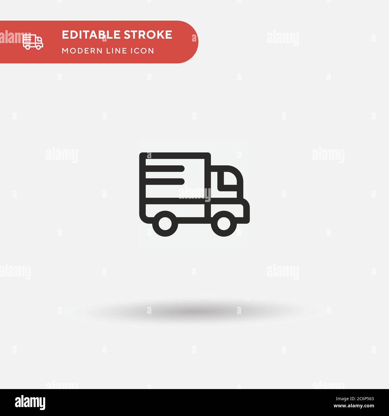 Truck Simple vector icon. Illustration symbol design template for web mobile UI element. Perfect ...