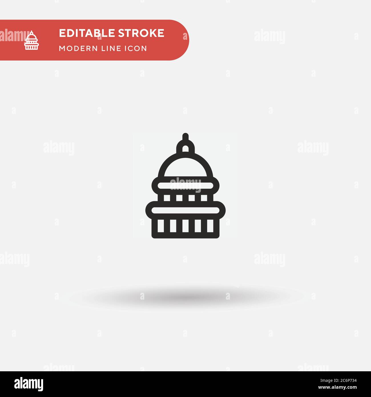 Capitol Simple vector icon. Illustration symbol design template for web ...