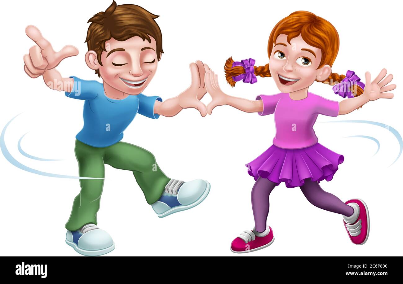 Children dancing together ballroom Cut Out Stock Images & Pictures - Alamy