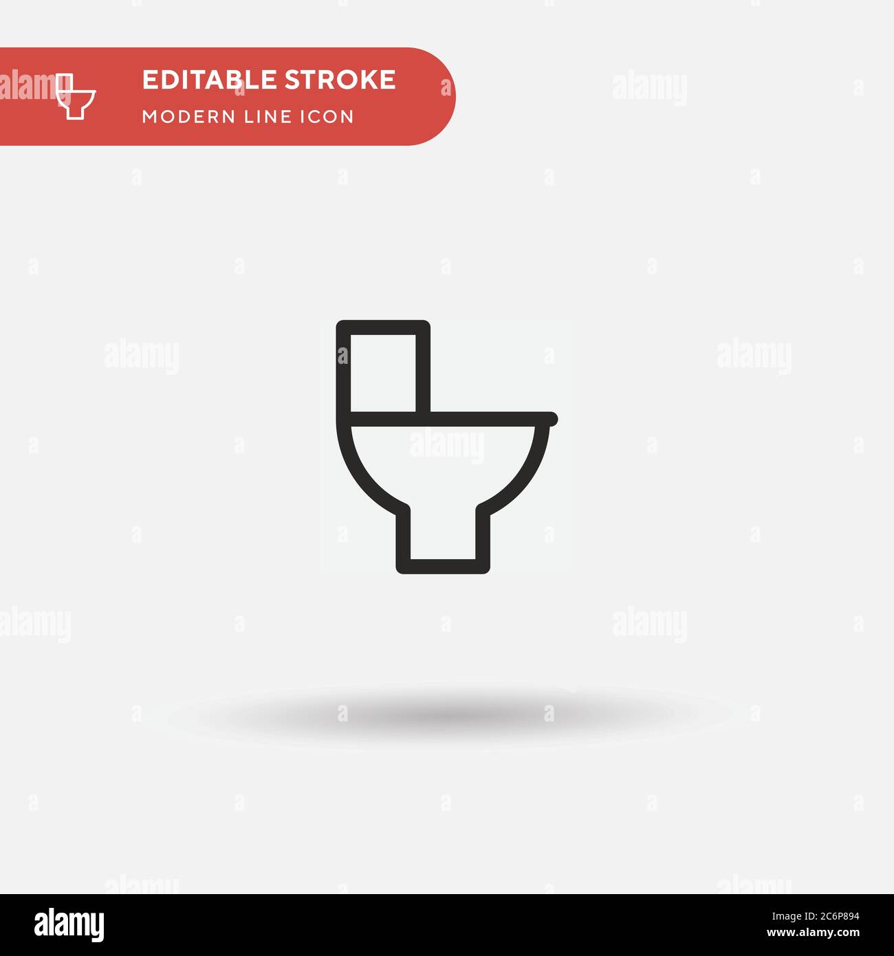 Toilet Simple vector icon. Illustration symbol design template for web ...