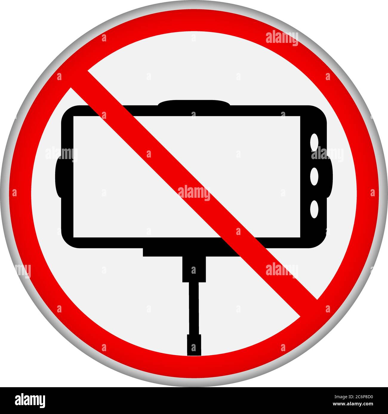 Selfie stick warning sign Stock Vector Images - Alamy